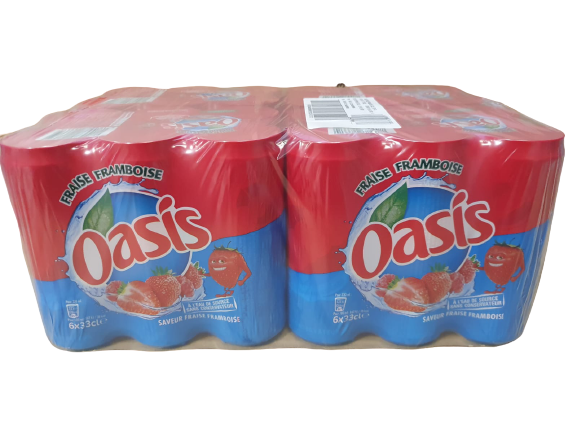 Oasis Fraise Framboise 24x33cl - Les halles du sud
